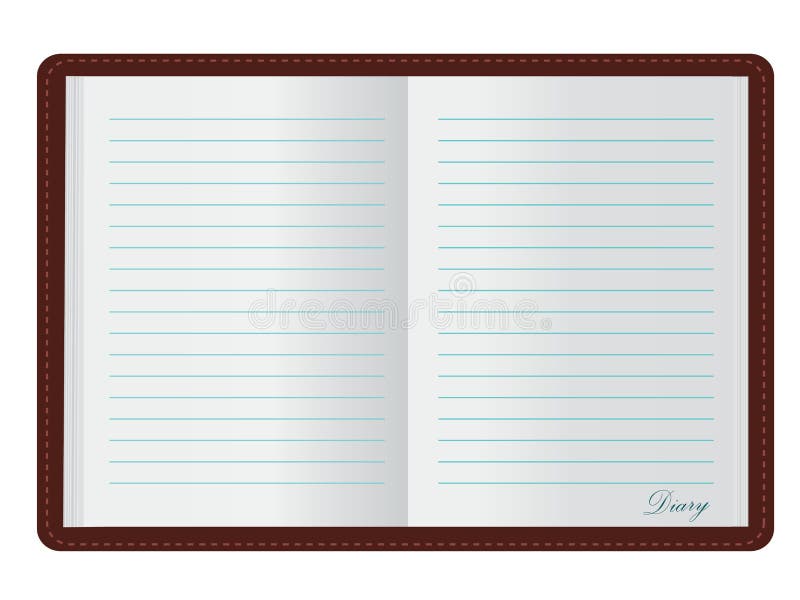 Open Diary stock vector. Illustration of empty, autobiography - 7996957