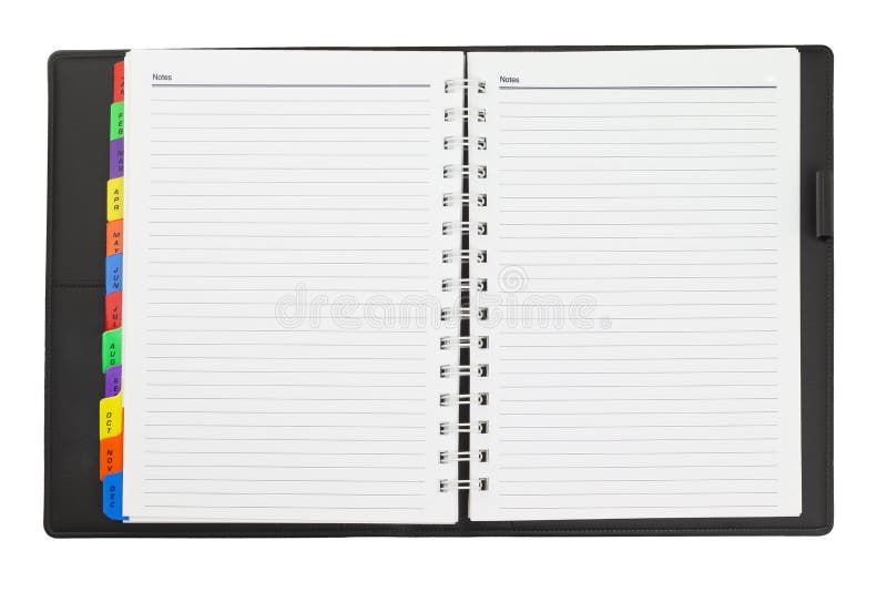 Open diary with pen stock image. Image of information - 16769849