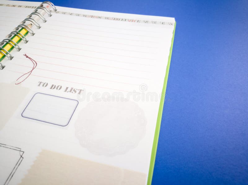 Open Diary Book and Pencil on the Blue Background Stock Image - Image ... Open Diary Book and Pencil on the Blue Background Stock Image - Image ...