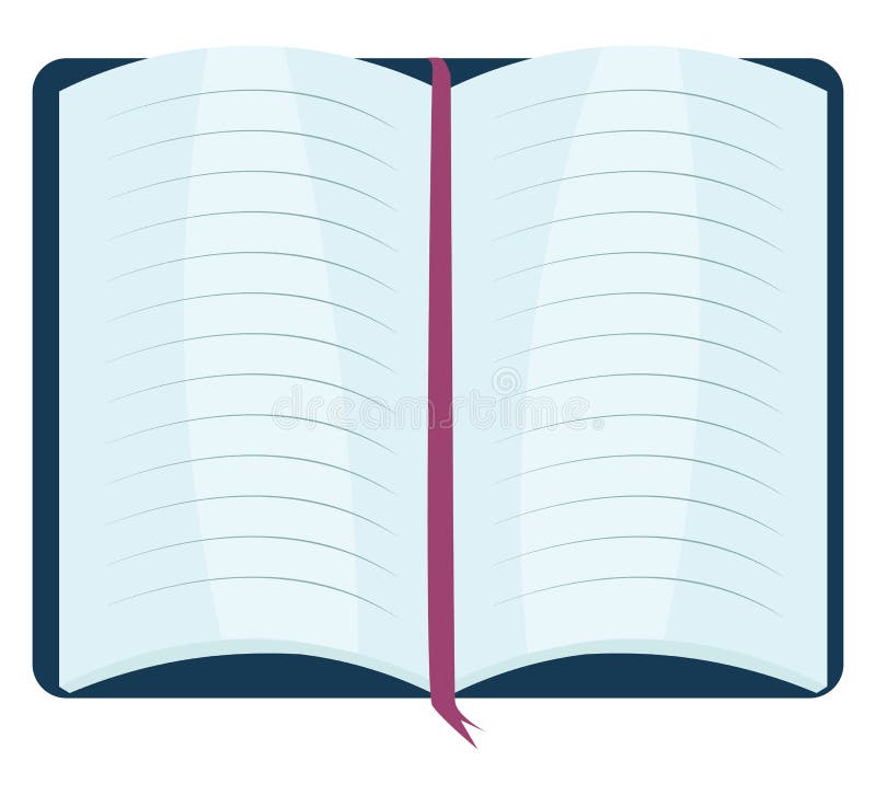 Empty open book, icon stock vector. Illustration of white - 260376923