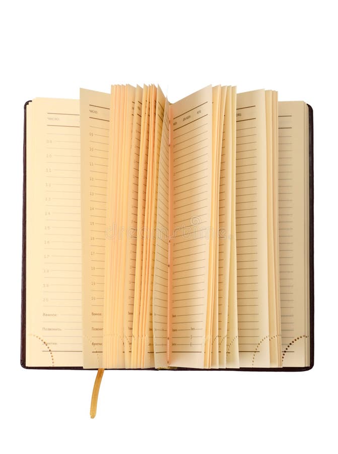 Open diary stock image. Image of meeting, notebook, leather - 31621589