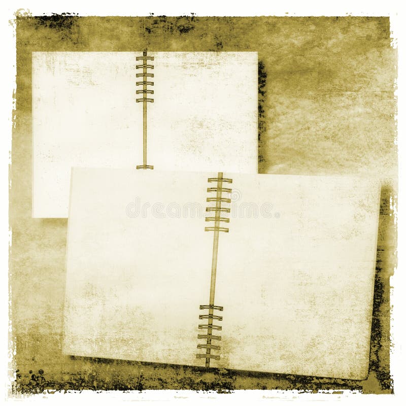 Open Diary or Photo Album in Vintage Style Stock Image - Image of path ...
