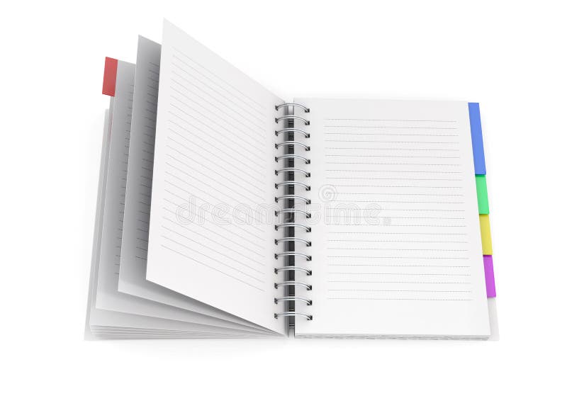 Open Office Folder with Metal Rings Isolated on White Background Stock ...