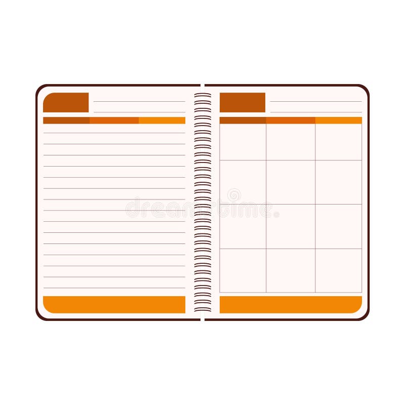 Open Notepad on a Spiral in Doodle Style. Space for Your Text. Office ...