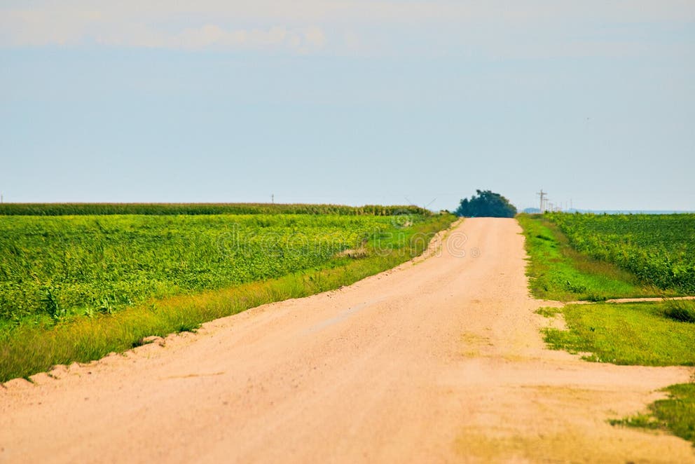 Open Dirt Road through Farmland Stock Photo - Image of landscape ...