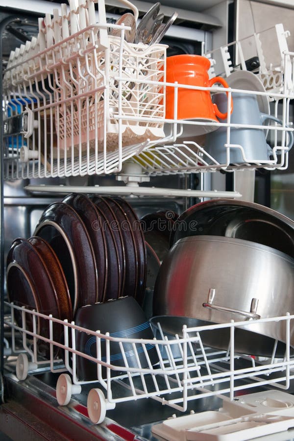 Kitchen dishwasher stock image. Image of cleaning, electronics - 10516211