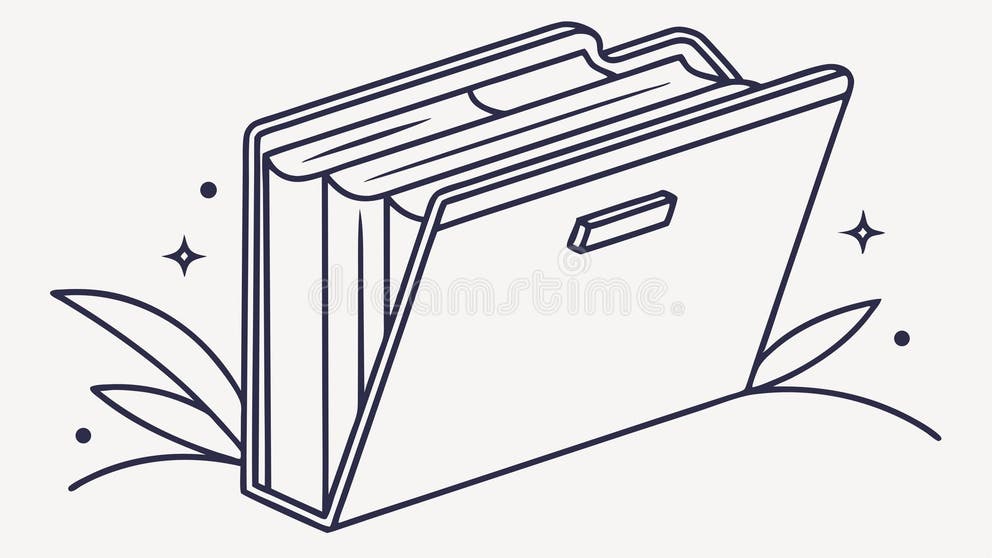Open Document Folder with Papers, Organization, Vector Design ...