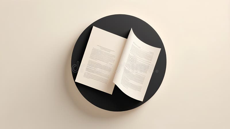 Open Document on Table stock illustration. Illustration of message ...