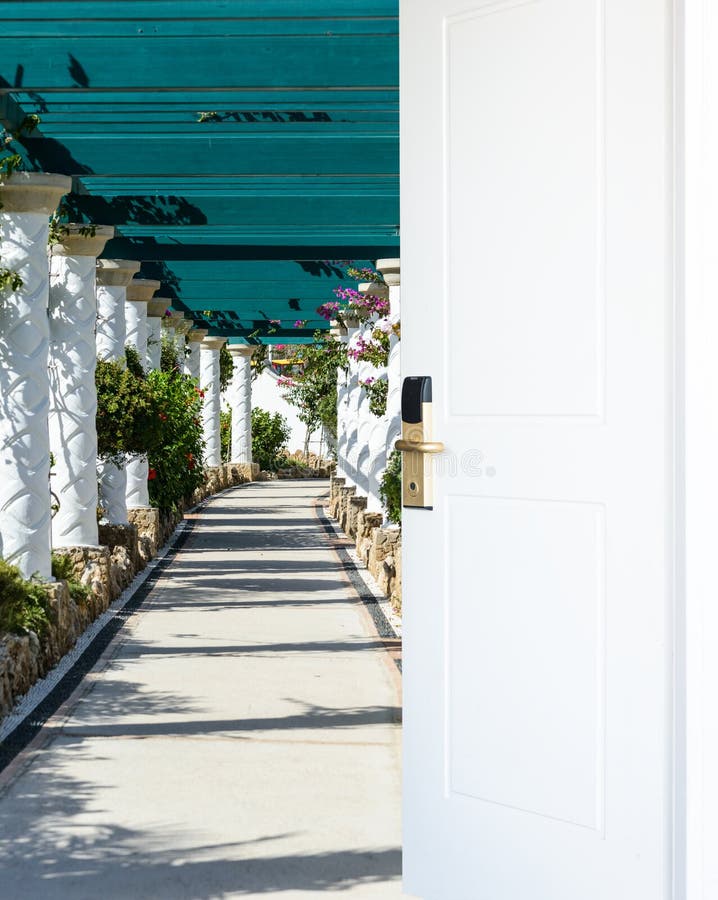 Open Door Arch with Access To the Alley Stock Photo - Image of open ...