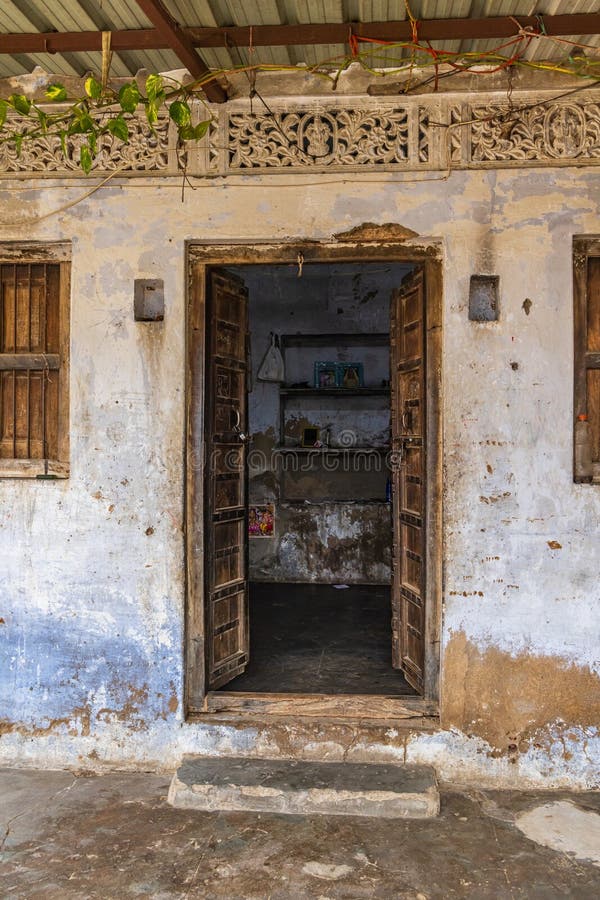 Open Door on a Building in Rajasthan Editorial Image - Image of village ...