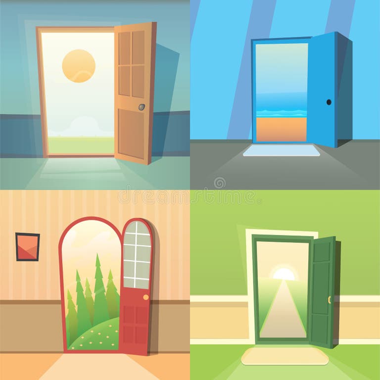 Open Door Cartoon Stock Illustrations – 16,385 Open Door Cartoon Stock ...