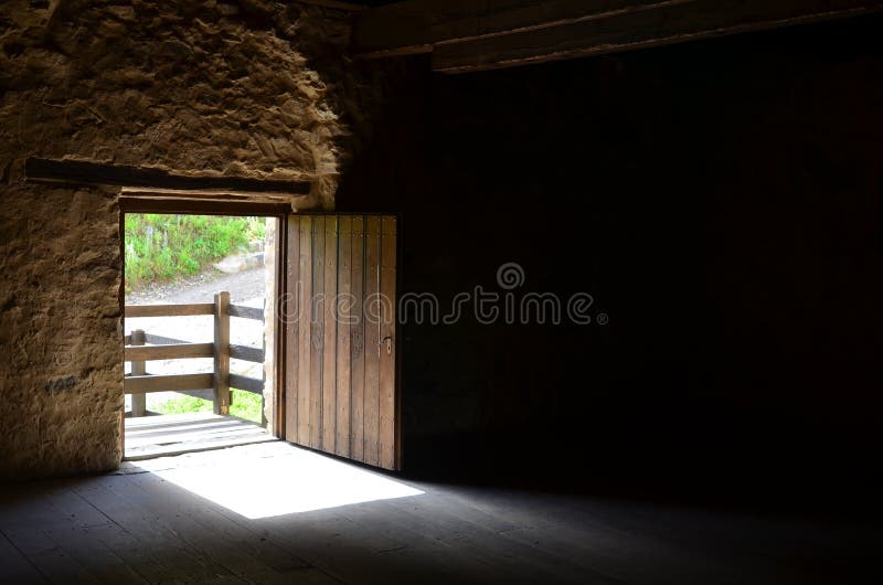 Open door stock photo. Image of room, black, darkness - 73911924