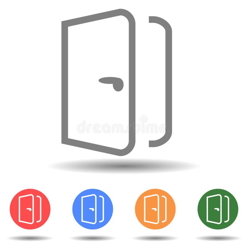 Open Door Frame Icon. Entrance Symbol Vector Icon Stock Vector ...