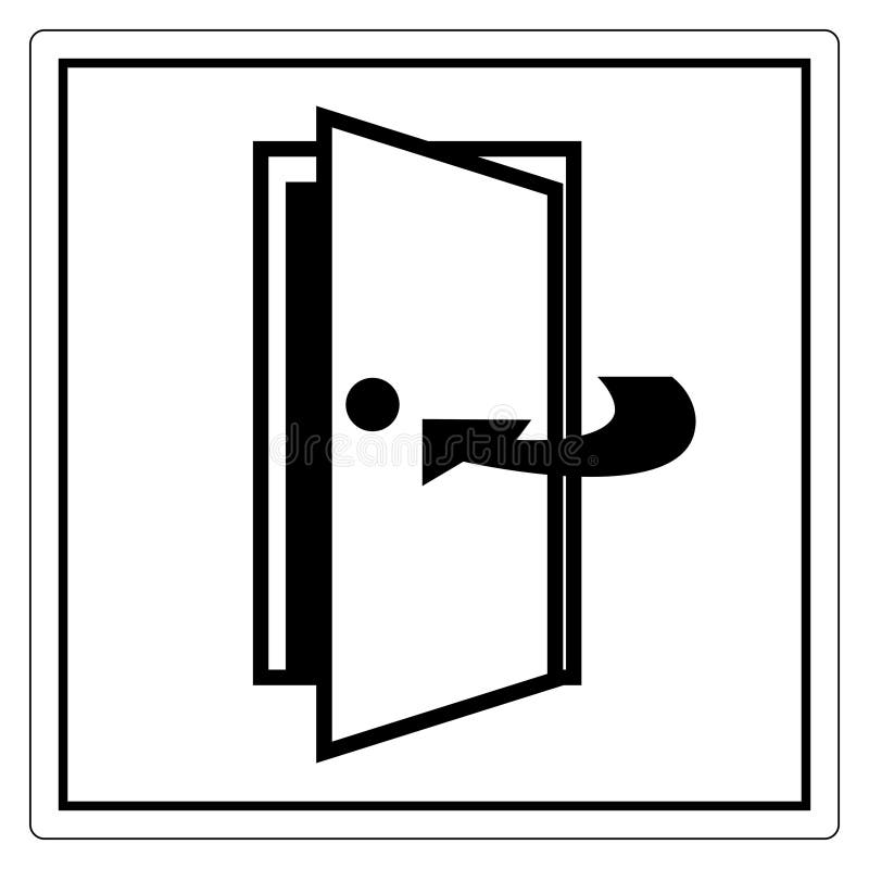 Open Door Icon on White Background Stock Vector - Illustration of ...