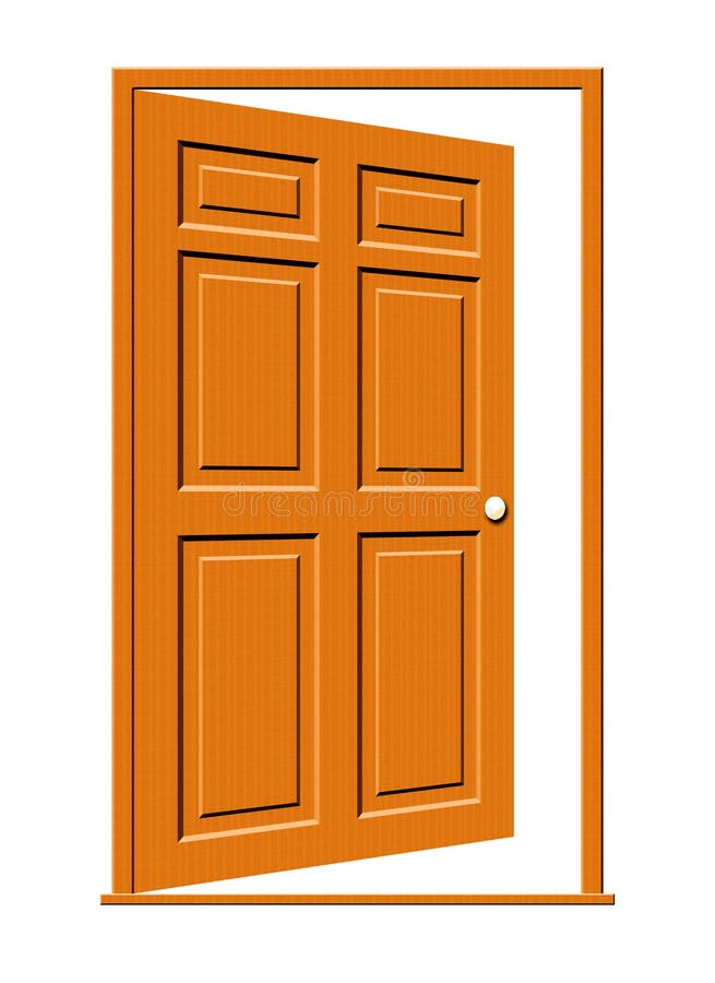 Open Door Illustration stock illustration. Illustration of isolated ...