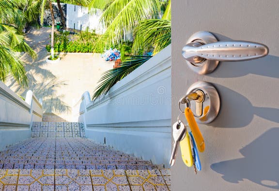 Open door ladder stock photo. Image of home, detail - 135790768