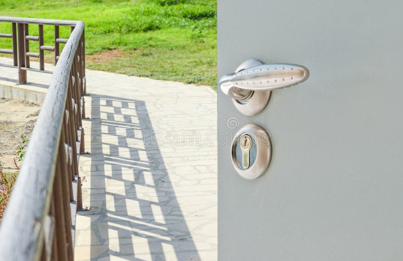 Open door ladder stock photo. Image of enter, close, home - 47425306