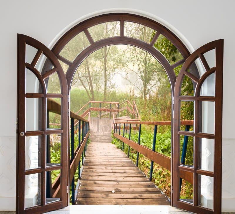 Open door ladder stock image. Image of landscapes, estate - 48529283