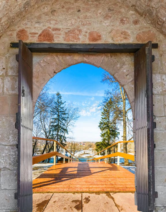 Open door ladder stock photo. Image of keyhole, interior - 65821758