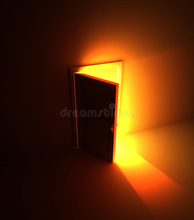Open Door Light stock illustration. Illustration of icon - 6011002