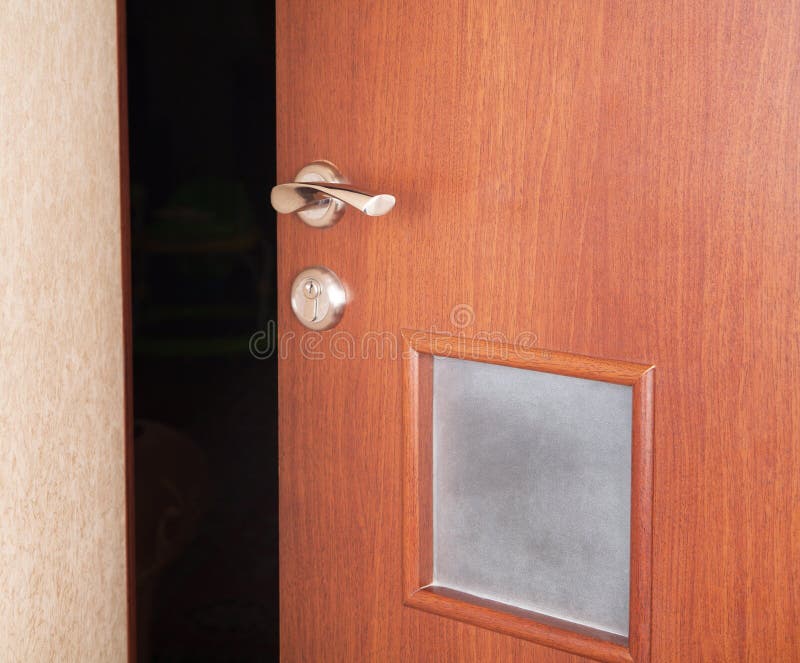 Open Door of the Living Room. Wooden Door Stock Photo - Image of living ...