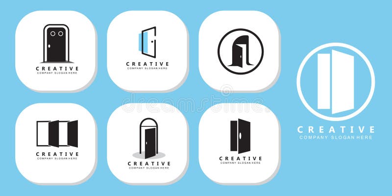 Open Door Logo Design Simple Vector Illustration Stock Vector ...
