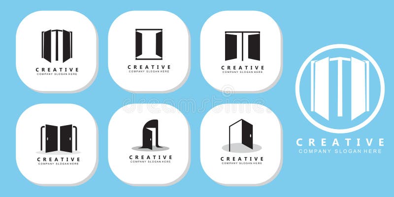 Open Door Logo Design Simple Vector Illustration Stock Vector ...