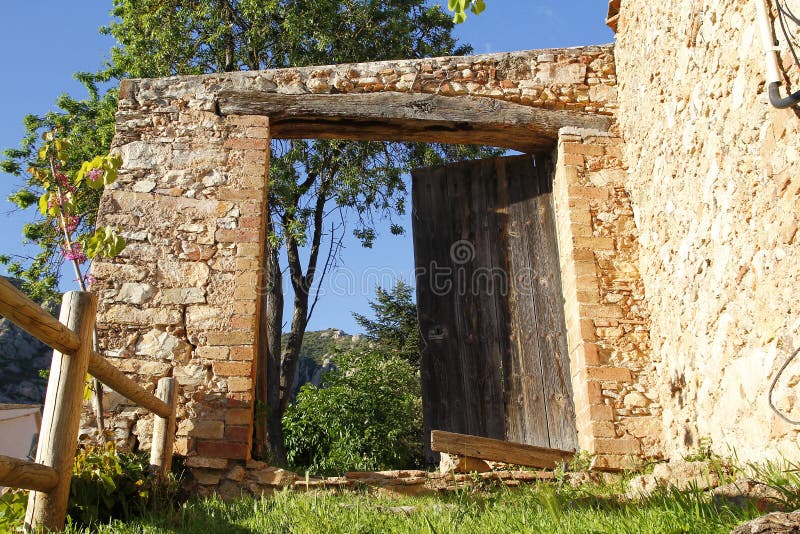 Open door stock image. Image of green, entrance, field - 40779363