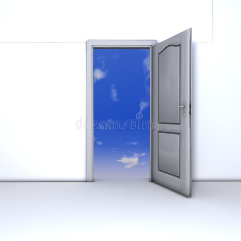 The Open Door of Opportunity Stock Illustration - Illustration of ...