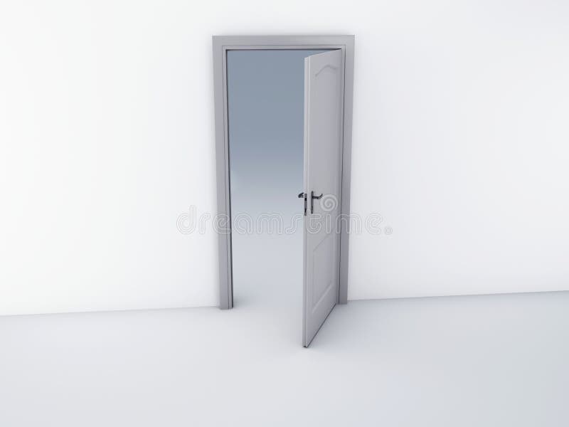Open Door Possibilities stock illustration. Illustration of doorway ...