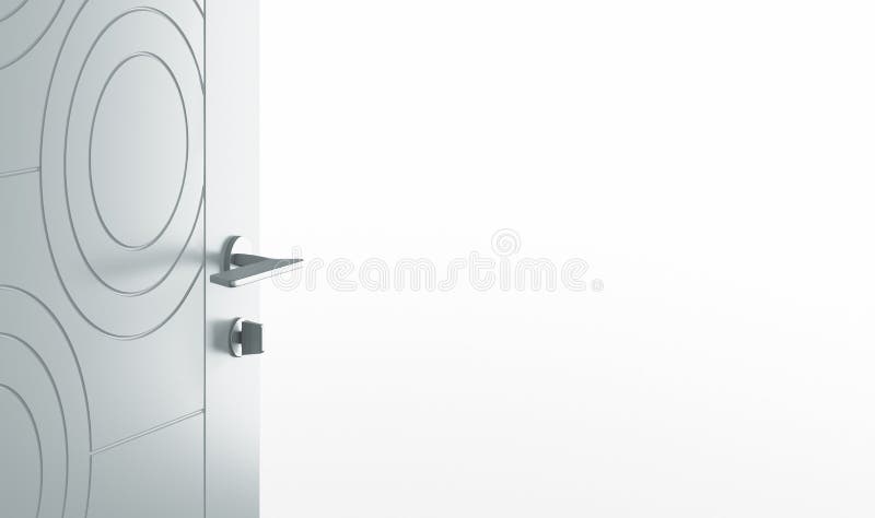 Open Door, Room, 3d Render Illustration Stock Illustration ...