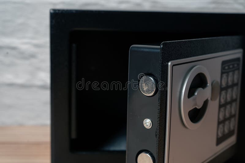 Open Door Safe or Home Security Box with Key and Digital Keypad Stock ...