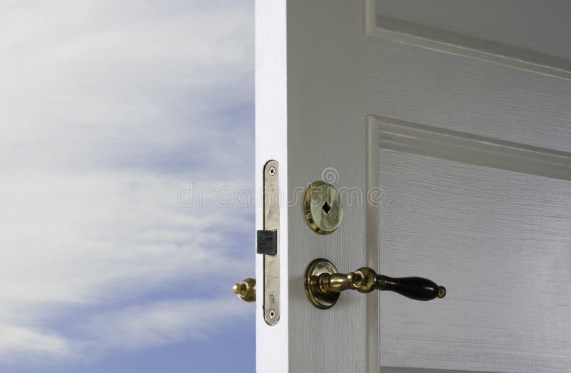 Mysterious House Door Barely Open Ajar Stock Image - Image of curious ...