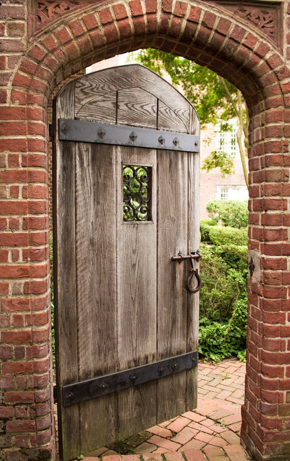 Open door stock image. Image of archway, wooden, garden - 41010153