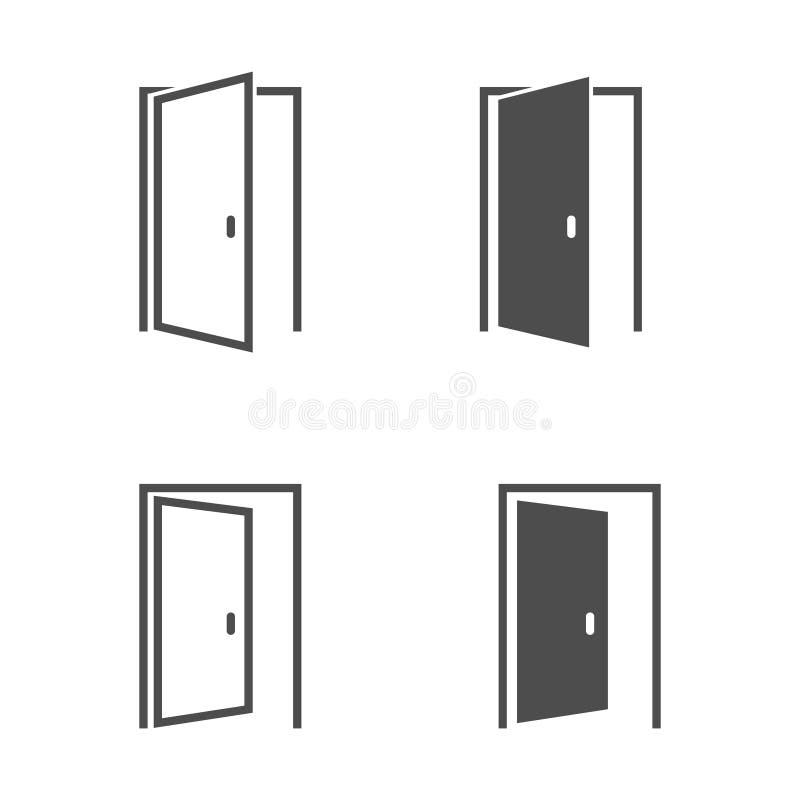 An Open Door. Template for Logo, Sticker, Brand Label and Creative ...