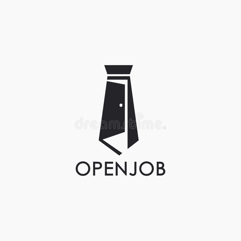 Open Door Tie Logo, Open Job Logo Icon Vector Template Stock Vector ...