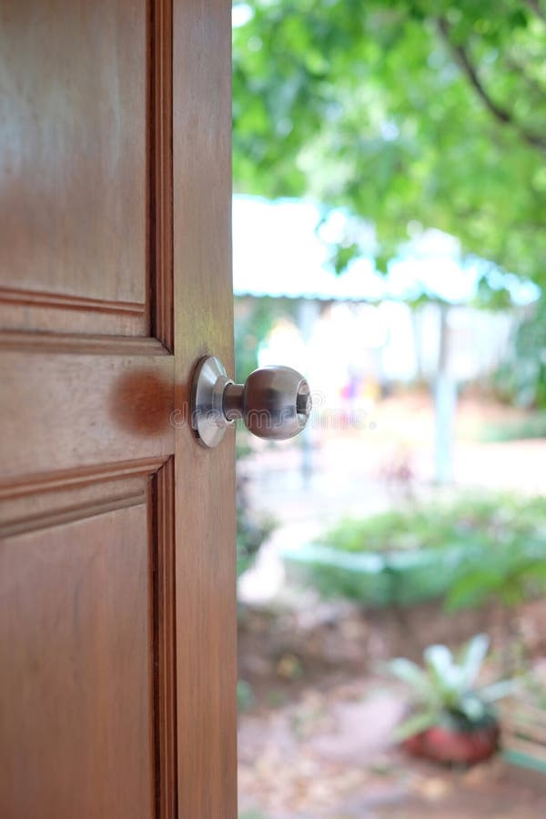 Open the Door To Shady and Fresh from Nature Stock Photo - Image of ...