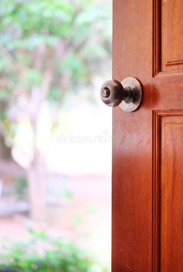 Open the Door To Shady and Fresh from Nature Stock Image - Image of ...