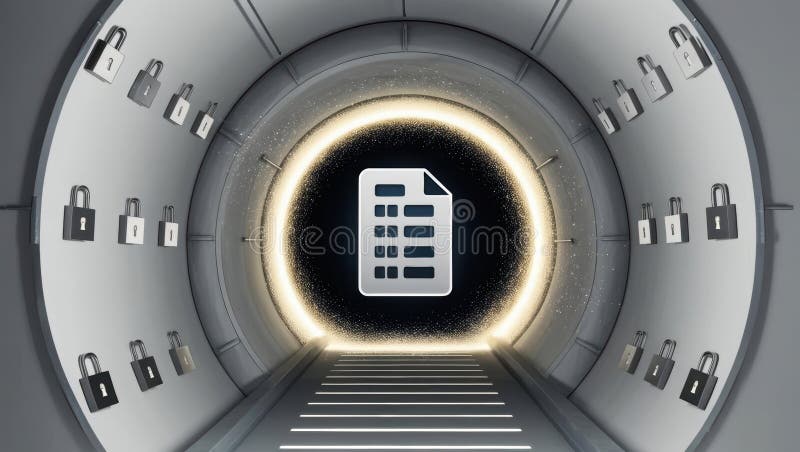 Open Door in a Tunnel Representing a Secure Pathway for Data Packets ...