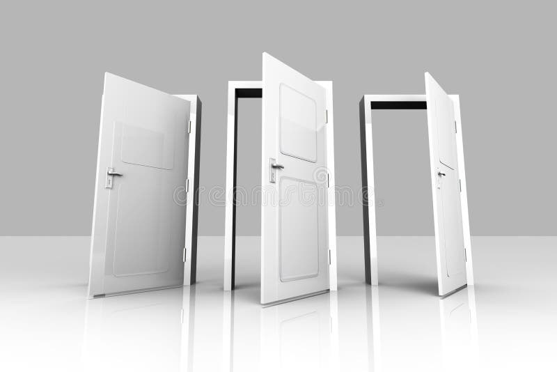 Open doors stock illustration. Illustration of invitation - 23571168