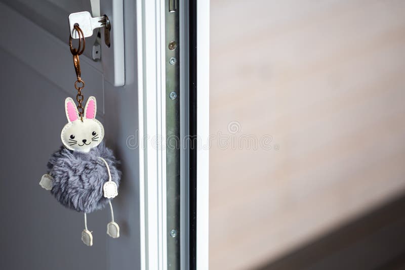 Key Ring in Shape of the Rabbit Stock Image - Image of keys, doors ...