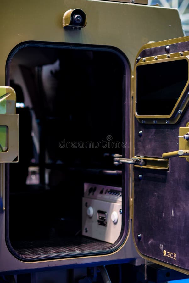 Open Doors To a Military Armored Car Stock Photo - Image of industry ...
