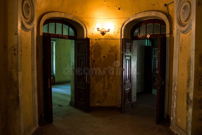 Open Doors To the Premises of the Old Mansion Editorial Photo - Image ...