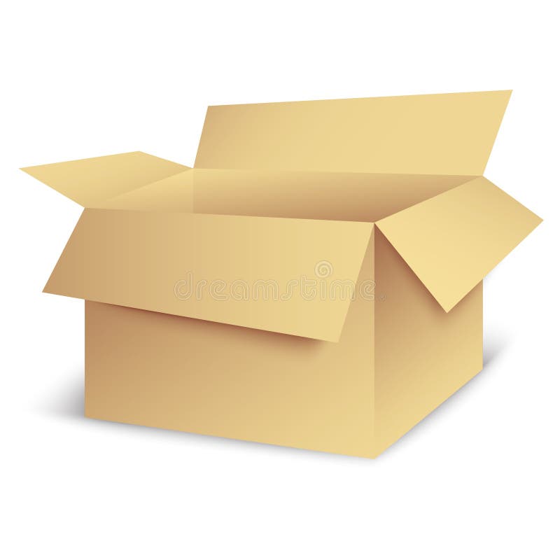 Open doos vector illustratie. Illustration of geïsoleerd - 31524234