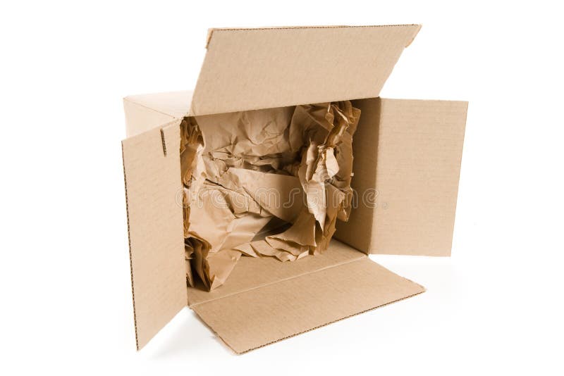 Open doos stock foto. Image of verpakking, geïsoleerd - 6956804