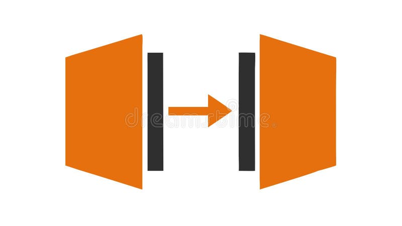 Open Double Doors or Gateway Icon for Entrance or Exit , Vector Design ...