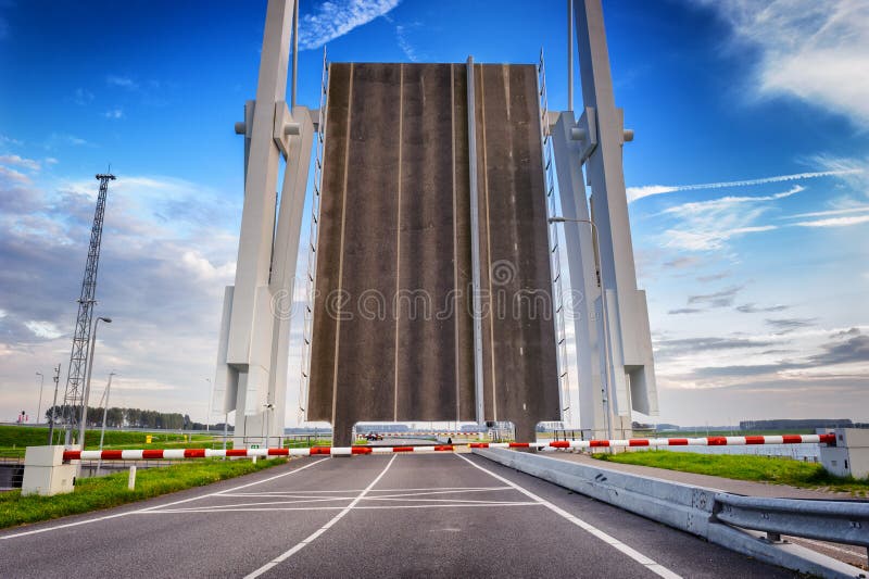 Open Drawbridge over river stock image. Image of europe - 41828125