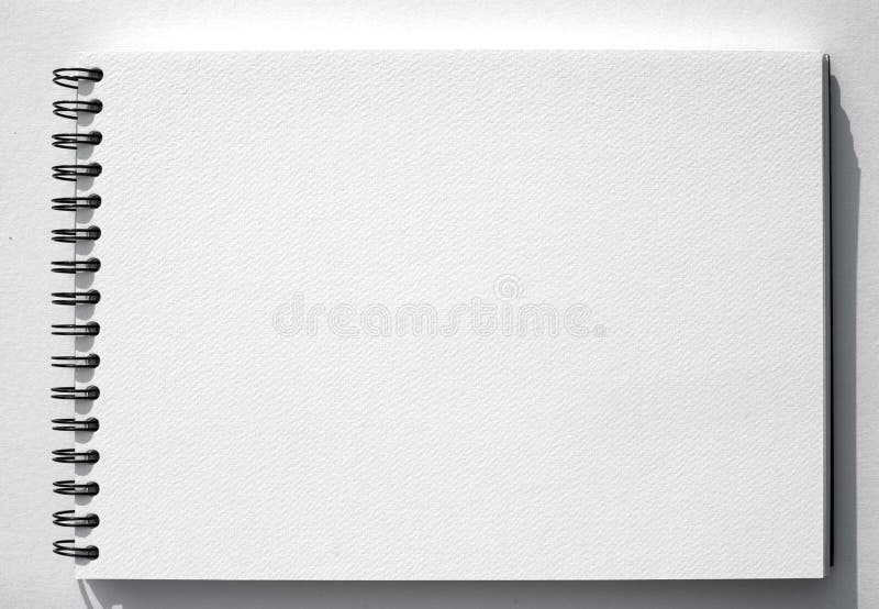 Open Drawing Pad Right Side Isolate Stock Image - Image of backdrop ...