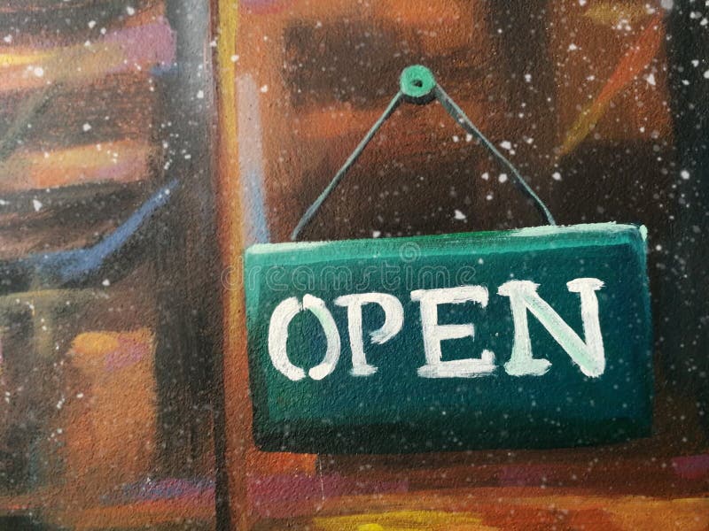 Open Drawing on the Wall, Art. Stock Image - Image of wall, poster ...