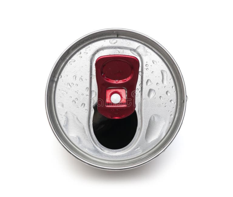 Open drink can top view stock image. Image of canned - 33802097